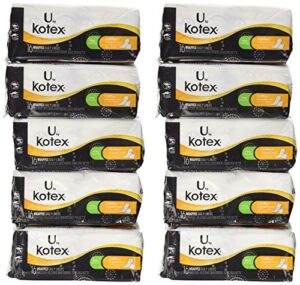 kotex natural balance absorbent liners, long, 16 count(10 pack)