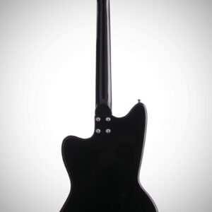 Silvertone 6 String Solid-Body Electric Guitar, Right, Gloss Black, standard (1478BK)