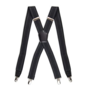 dockers men's docker's 1 1/4" suspenders,black,one size