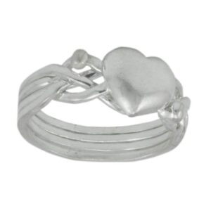 withlovesilver solid sterling silver 925 celtic puzzle heart ring (sizes: 4, 5, 6, 7, 8, 9, 10, 11, 12) (5)