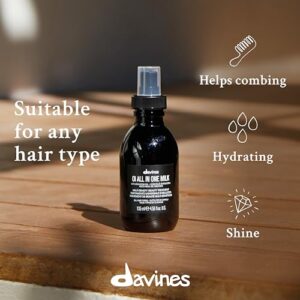 Davines OI All in One Milk | Hair Milk Spray | Powerful Hair Detangler + Heat Protection | Smoothes Frizzy Hair | 4.56 Fl Oz