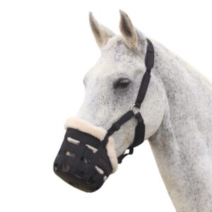 shires deluxe grass feeding grazing muzzle full