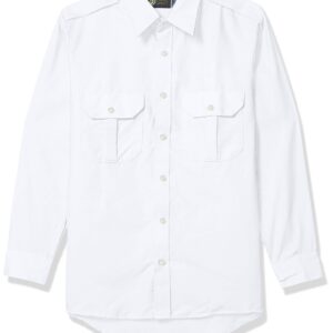 Horace Small Men's Classic Long Sleeve Security Shirt, White