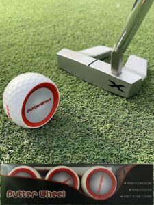 putterwheel golf ball putting training aid (3 pack) – golf training system for practice green or mat - golf putting accuracy trainer with instant feedback