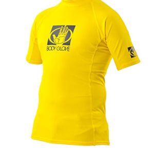 jetpilot Body Glove Junior Basic Fitted Short Sleeve Rash Guard, Yellow, Size 8