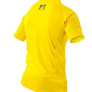 jetpilot Body Glove Junior Basic Fitted Short Sleeve Rash Guard, Yellow, Size 8