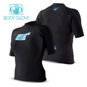 Body Glove Wetsuit Co Women's Basic Fitted Short Arm Rashguard, Black, X-Large