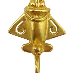 Across The Puddle, Ancient Golden Jet-3 Lapel Pin | 24k GP Golden Flyer | Pre-Columbian Quimbaya Pin Airplane Jet | Ancient Aircraft | Ancient Astronauts | Original Golden Jets Collection