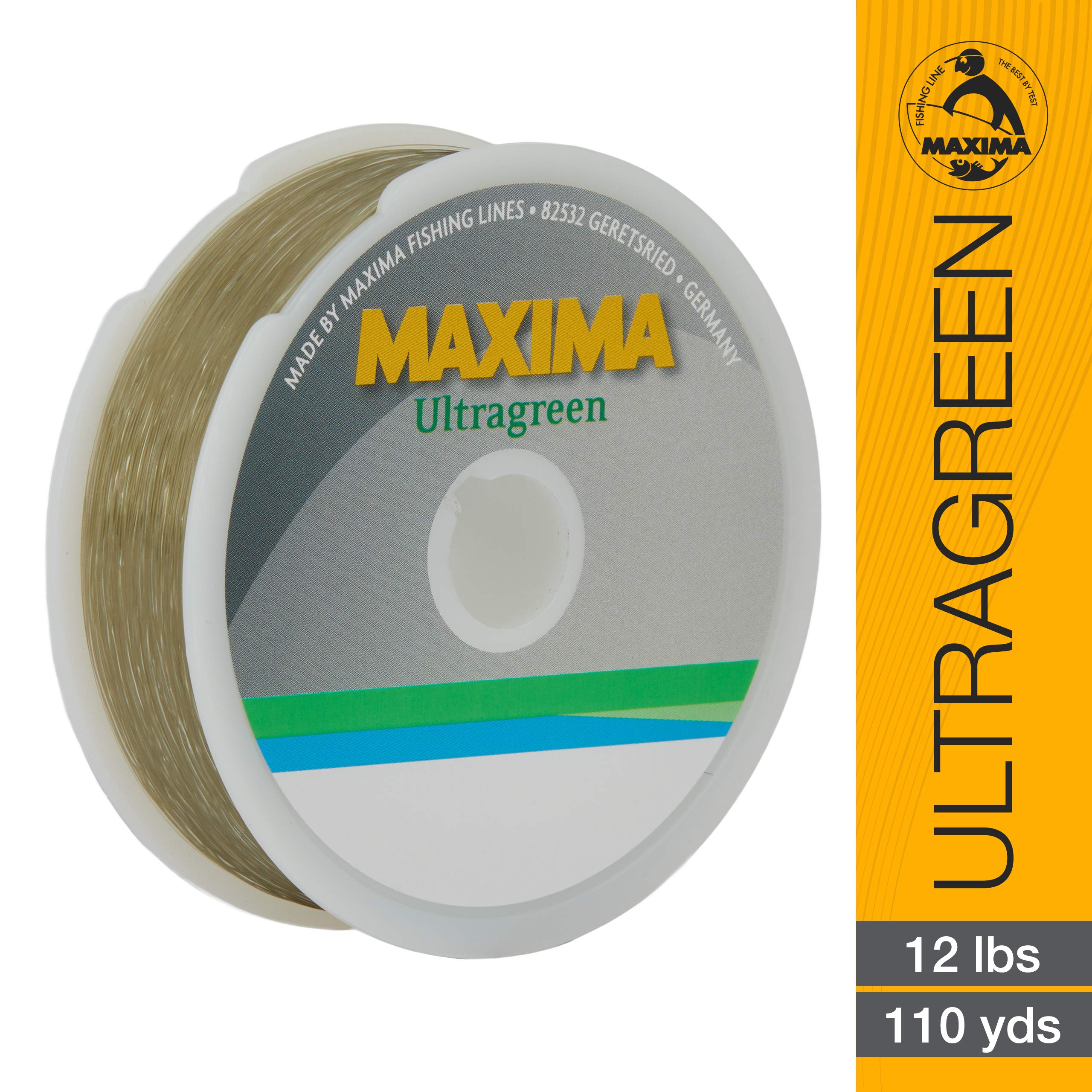 Maxima Fishing Line MMG12 Mini Pack, Ultragreen, 12-Pound/110-Yard