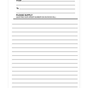 Silvine Duplicate Order Book - Numbered 1-100 with Index Sheet (210 x 127mm) [Pack of 6]