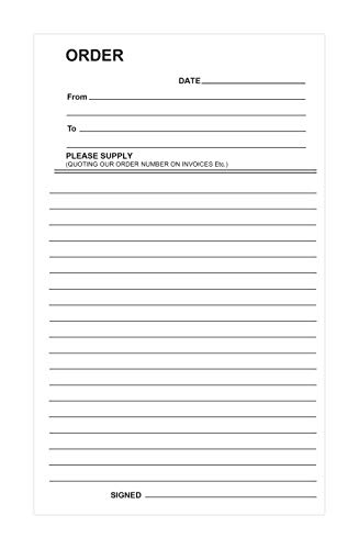 Silvine Duplicate Order Book - Numbered 1-100 with Index Sheet (210 x 127mm) [Pack of 6]