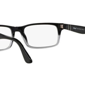 Persol PO3050V Rectangular Prescription Eyewear Frames, Gradient Black/Demo Lens, 53 mm