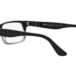 Persol PO3050V Rectangular Prescription Eyewear Frames, Gradient Black/Demo Lens, 53 mm