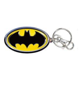 dc batman colored logo pewter key ring