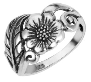 closeoutwarehouse 925 sterling silver karen's flower ring size 5