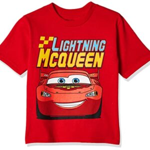 Disney boys Cars Lightning Mcqueen Tee fashion t shirts, Red, 3T US