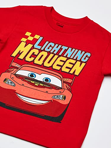 Disney boys Cars Lightning Mcqueen Tee fashion t shirts, Red, 3T US