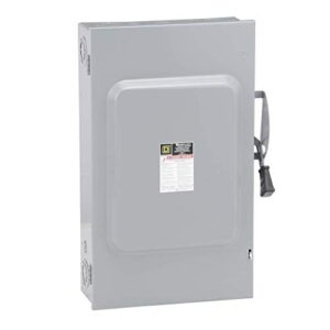 square d - d324n general duty safety switch, fusible, 200-amp, 240v, 3-pole, indoor, w/neutral