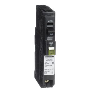 square d - qo120pcafi 20-amp single-pole plug-on neutral cafci circuit breaker