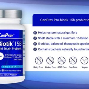 CanPrev 15B-Probiotic Vegi Capsules, 60 Count