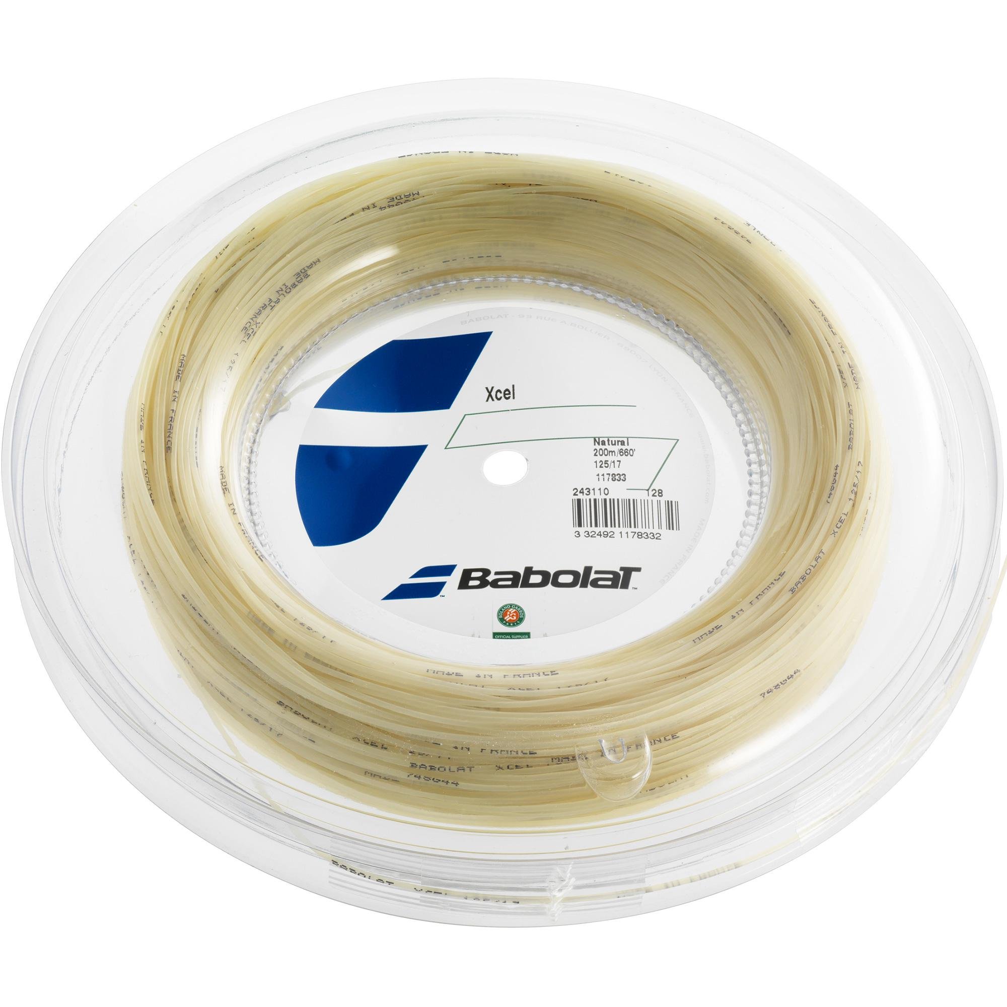 Babolat Xcel (16g-1.30mm) Tennis String Reel (Natural)