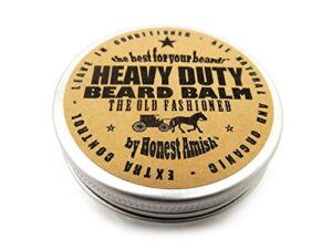 honest amish - heavy duty beard balm - 2 ounce - beard conditioner