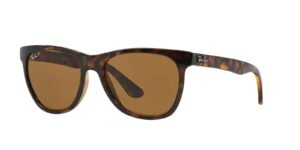 ray-ban rb4184 square sunglasses, light havana/polarized brown, 54 mm