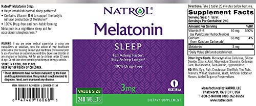 Natrol Melatonin - 3 mg - 240 Tablets