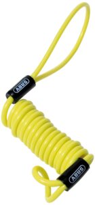 abus disc lock warning cable yellow