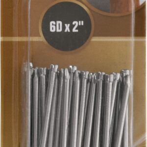 Hillman 592301 Polished Finishing Nails (6D x 2") - 60 Pieces, Silver