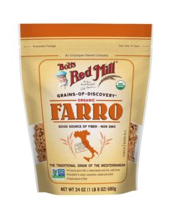 bobs red mill grain organic farro, 24 ounce (pack of 2)