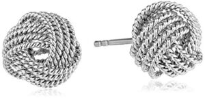 amazon essentials sterling silver twisted love knot stud earrings , (previously amazon collection)