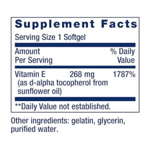 Life Extension Super Vitamin E 268 mg - For Heart, Brain & Immune Health -Offers Antioxidant Protection & Promotes Inflammatory Response - Gluten Free, Non-GMO, 90 Softgels