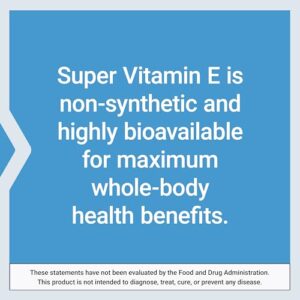 Life Extension Super Vitamin E 268 mg - For Heart, Brain & Immune Health -Offers Antioxidant Protection & Promotes Inflammatory Response - Gluten Free, Non-GMO, 90 Softgels