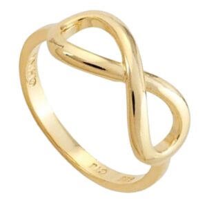 beaux bijoux 14k gold plated silver infinity ring for women | gold infinity designed band ring