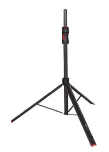 gator frameworks id series speaker stand with lift assist and adapter to fit 35mm and 38mm speaker mounts; 48"/75" min/max height (gfw-id-spkr),black