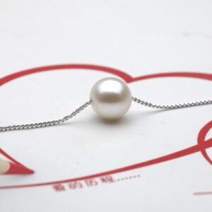 VIKI LYNN Single Pearl Necklace 7-8mm Freshwater Cultured Pearl 925 Sterling Silver Box Chain