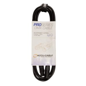 adj products ac5pdmx10pro 5-pin dmx cable, 10'