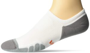 vitalsox tennis ghost no show socks, white/silver, medium