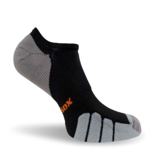 vitalsox tennis no show socks, black, small