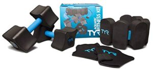 tyr aquatic fitness kit, black/blue