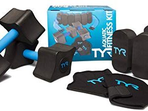 TYR Aquatic Fitness Kit, Black/Blue