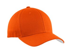 joe's usa flexfit baseball caps in 12 colors - size s/m - orange