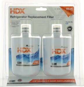 hdx fml-1 replacement water filter / purifier for lg refrigerators (2 pack)