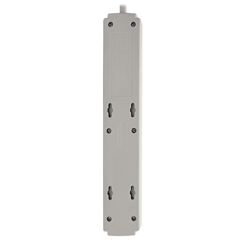 Tripp Lite Surge Protector Power Strip 120V 6 Outlet 8' Cord 990 Joule Flat Plug Gray