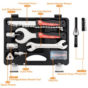 BikeHand Bike Bicycle Repair Tool Kit Set - Great Bike Maintenance Tools for Mountain & Road Bike - Bike Tools Kit Set in a Neat Storage Case