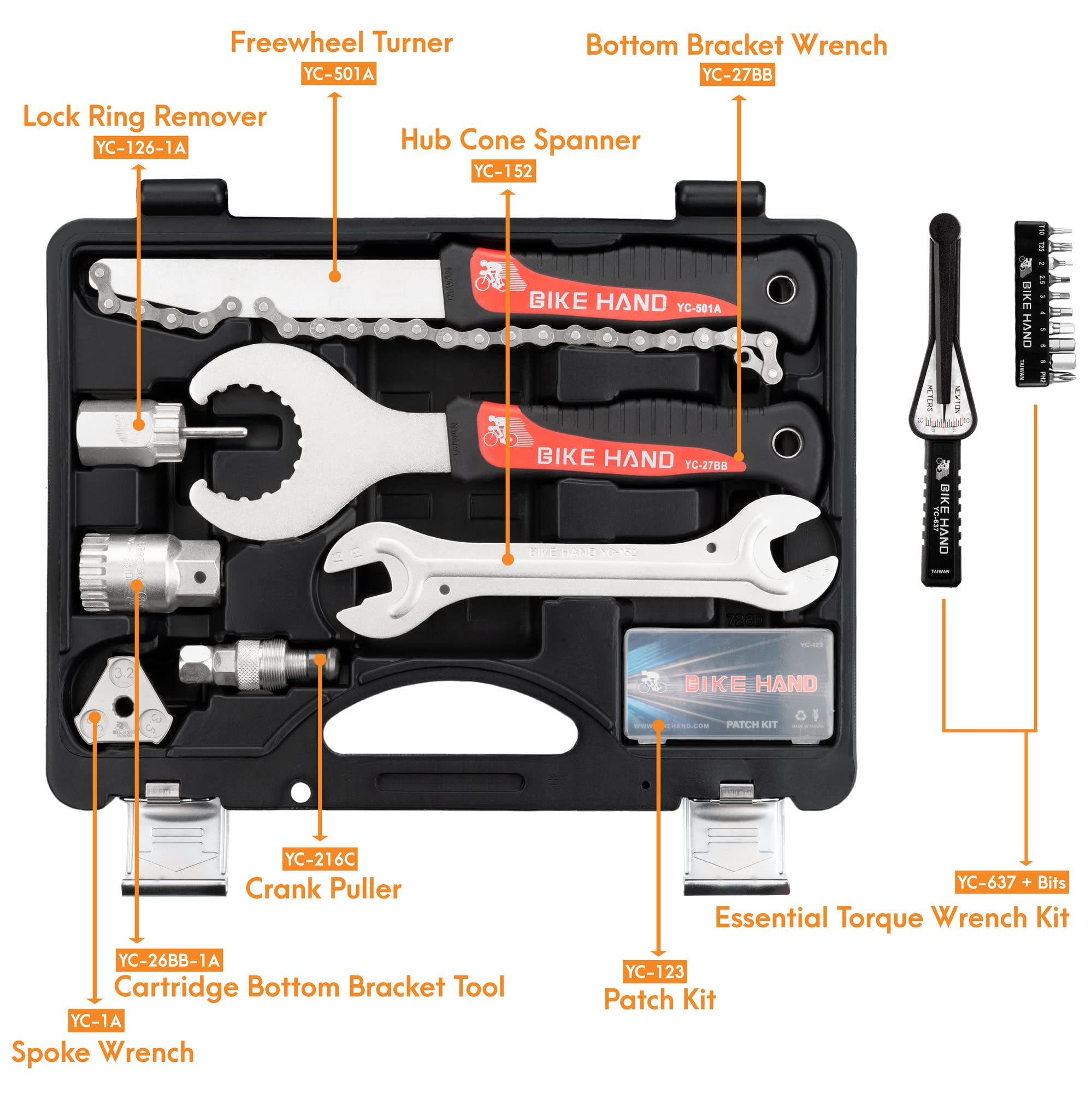 BikeHand Bike Bicycle Repair Tool Kit Set - Great Bike Maintenance Tools for Mountain & Road Bike - Bike Tools Kit Set in a Neat Storage Case