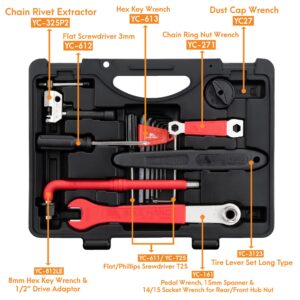 BikeHand Bike Bicycle Repair Tool Kit Set - Great Bike Maintenance Tools for Mountain & Road Bike - Bike Tools Kit Set in a Neat Storage Case