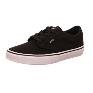 vans low-top sneakers atwood trainers, canvas/black/white, 3 us unisex big kid