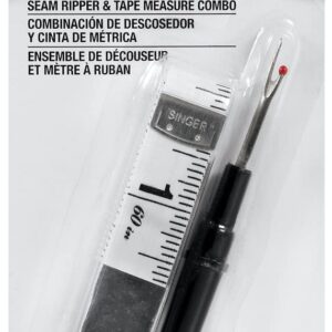 SINGER 00106 Seam Ripper and Tape Measure Combo Kit, black